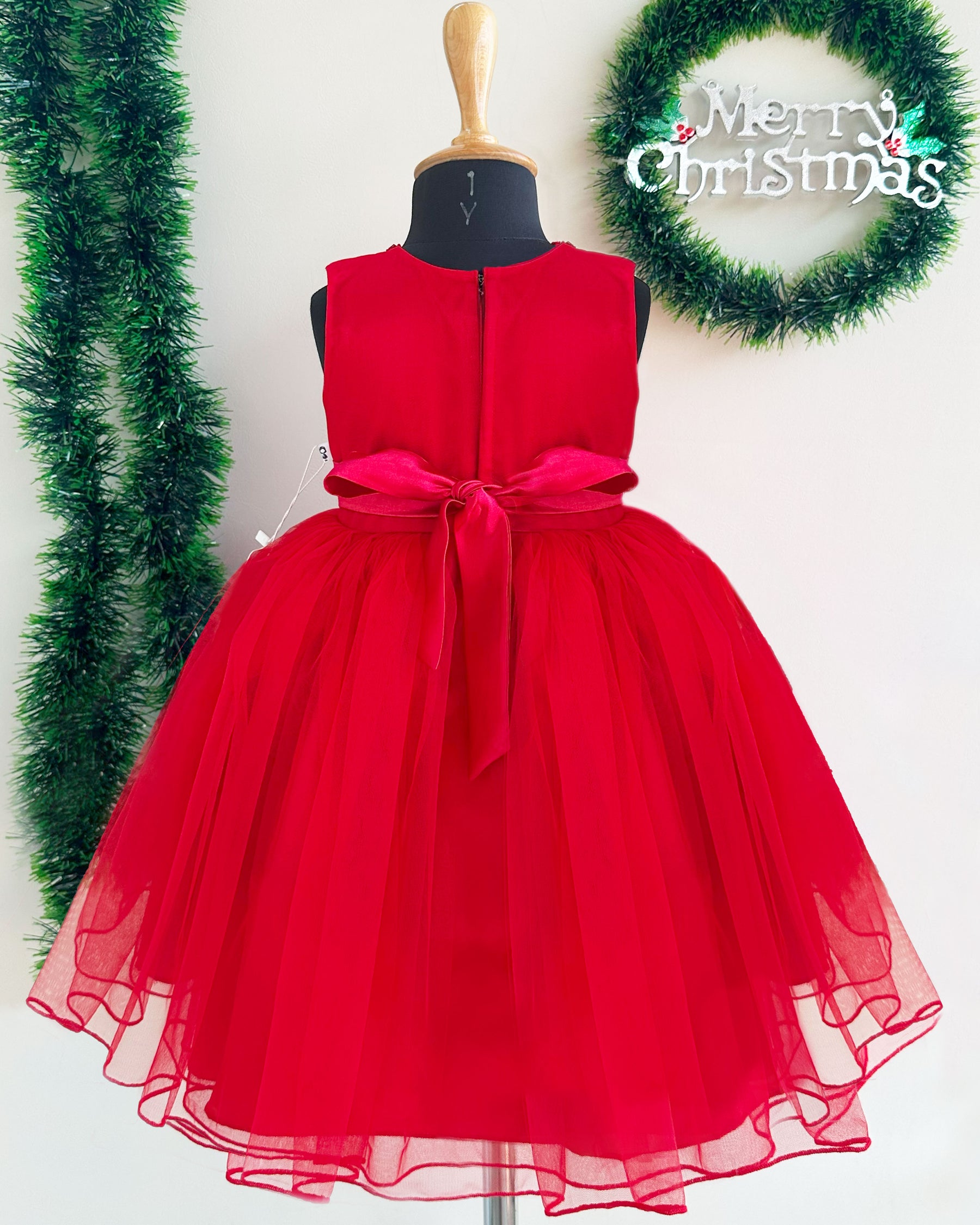 Red Shade Birthday Dress | Partywear Star Frock for Baby Girls ...